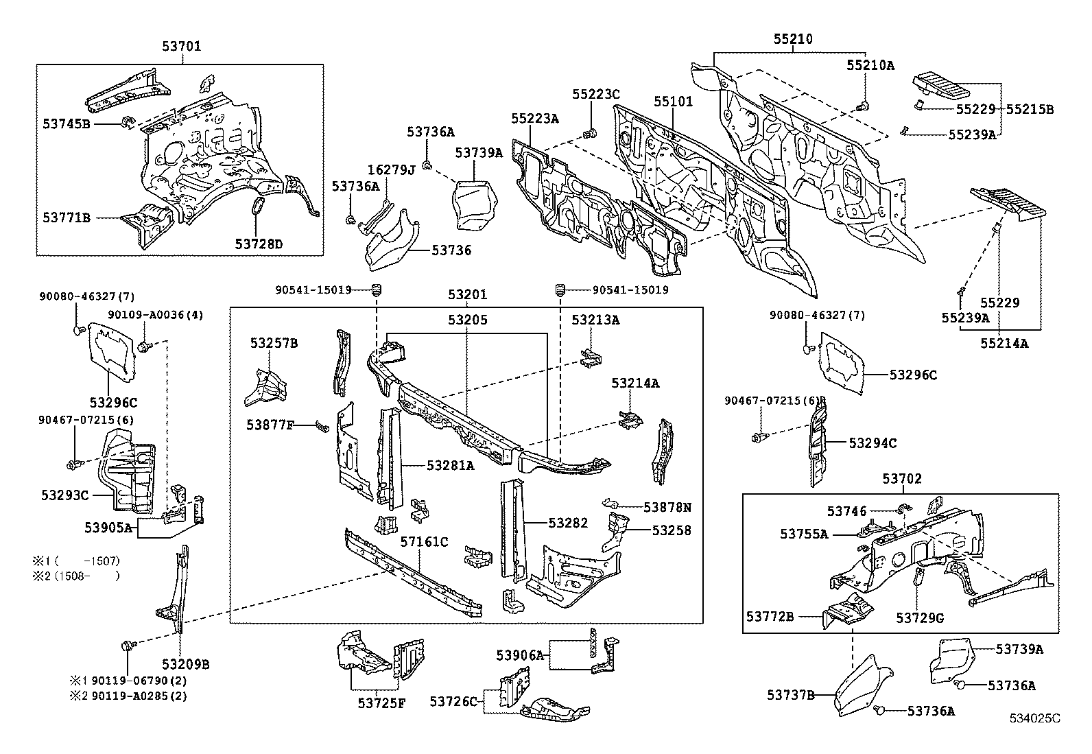 53737-0C030 Seal, Front Fender Apron, Lh Toyota | YoshiParts