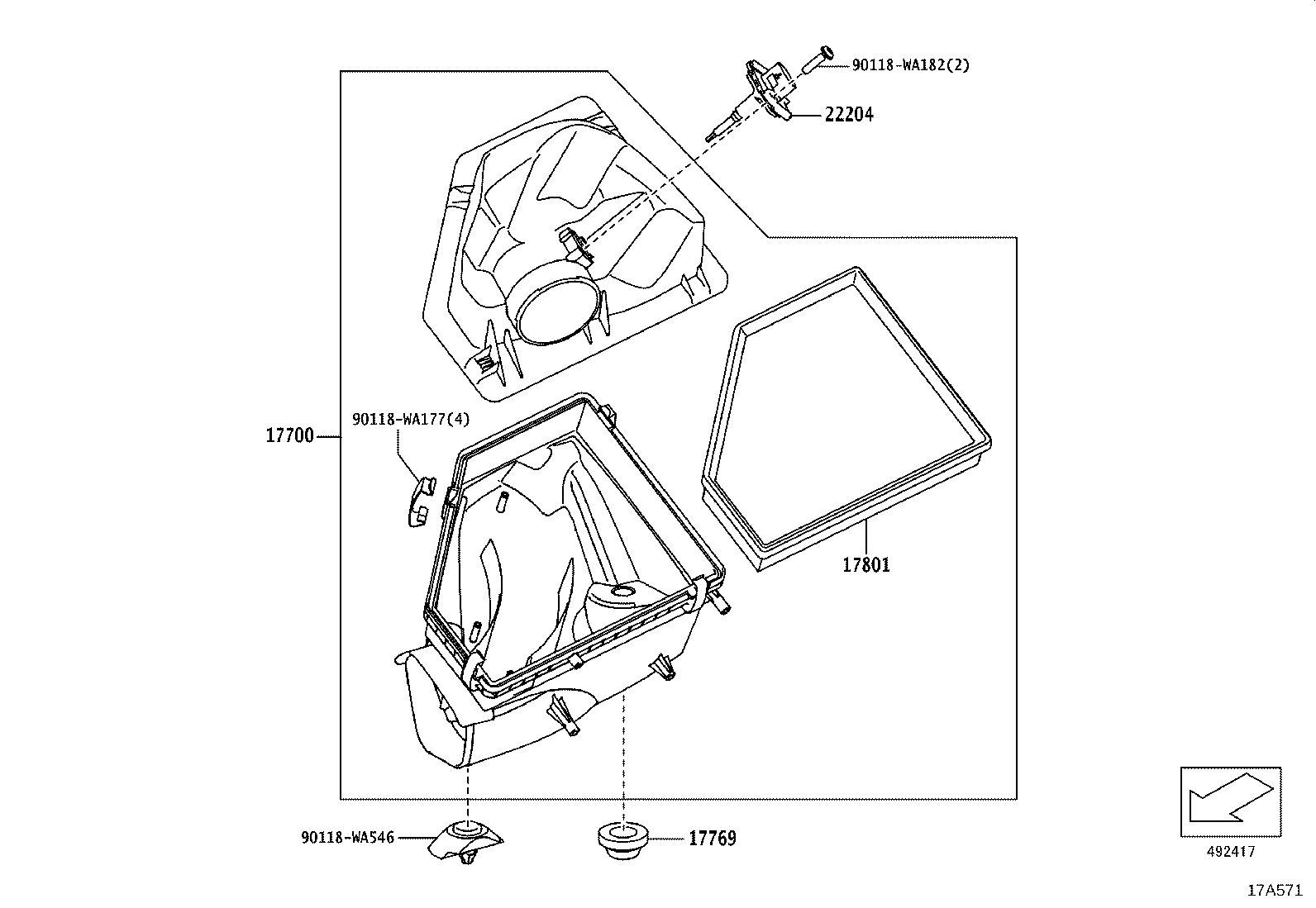22204-WAA01 Meter Sub-Assy, Intake Air Flow Toyota | YoshiParts