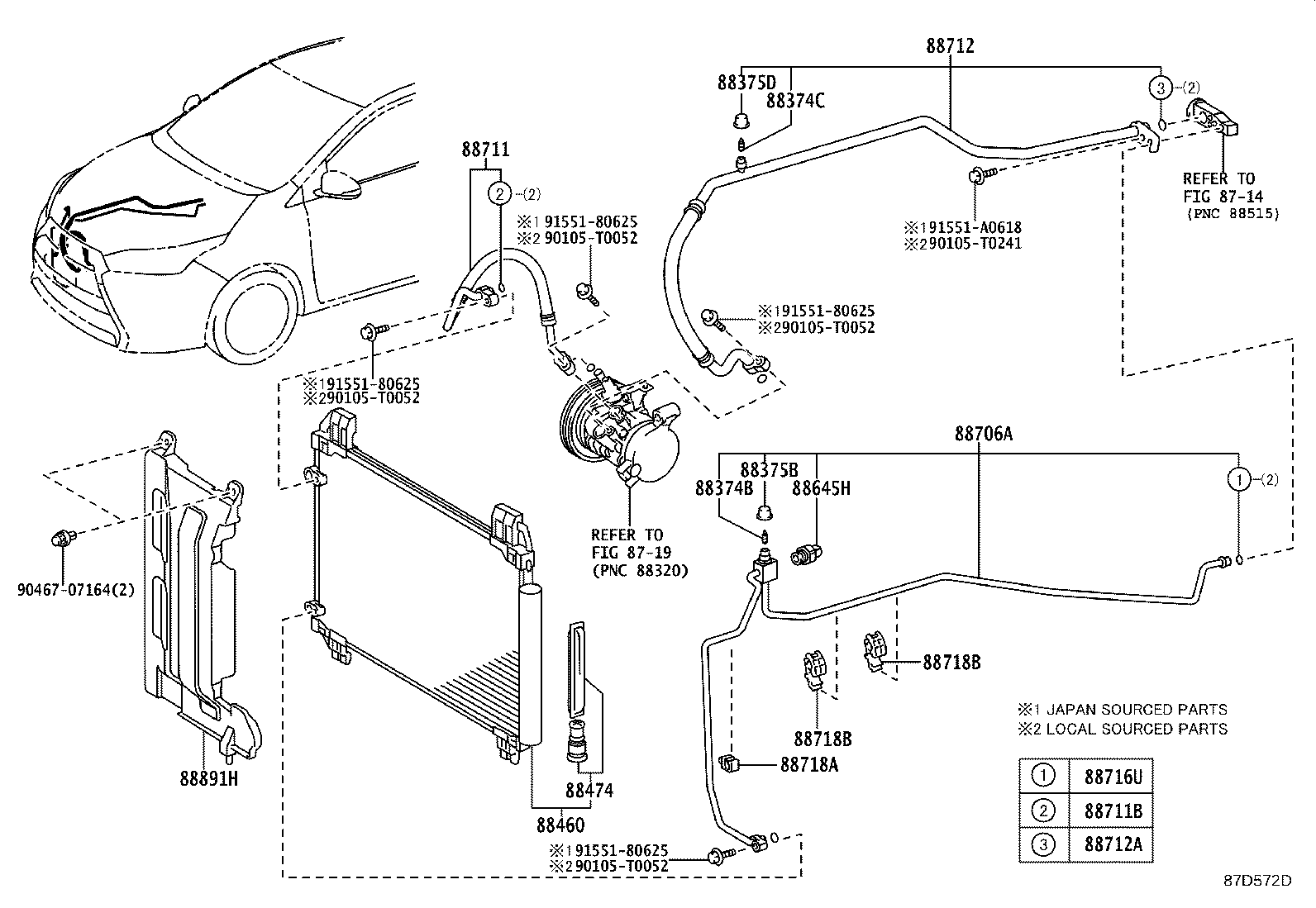 88460-0D290 Condenser Assy, Cooler Toyota | YoshiParts