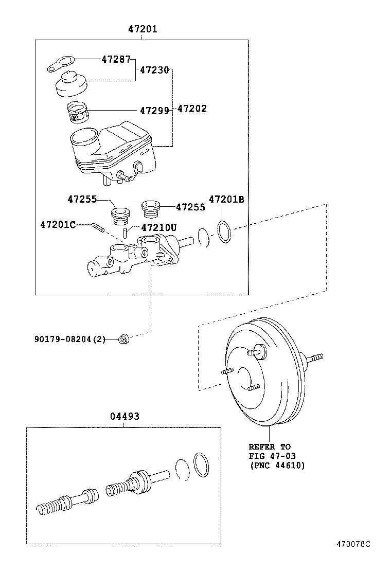 47201-52032 Cylinder Sub-Assy, Brake Master Toyota | YoshiParts