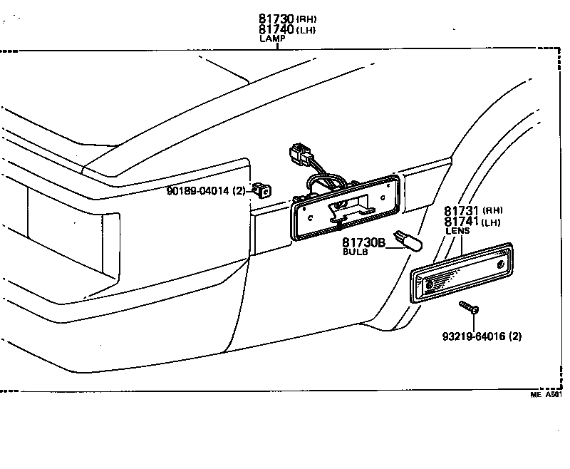81731-14090 Lens Toyota | YoshiParts