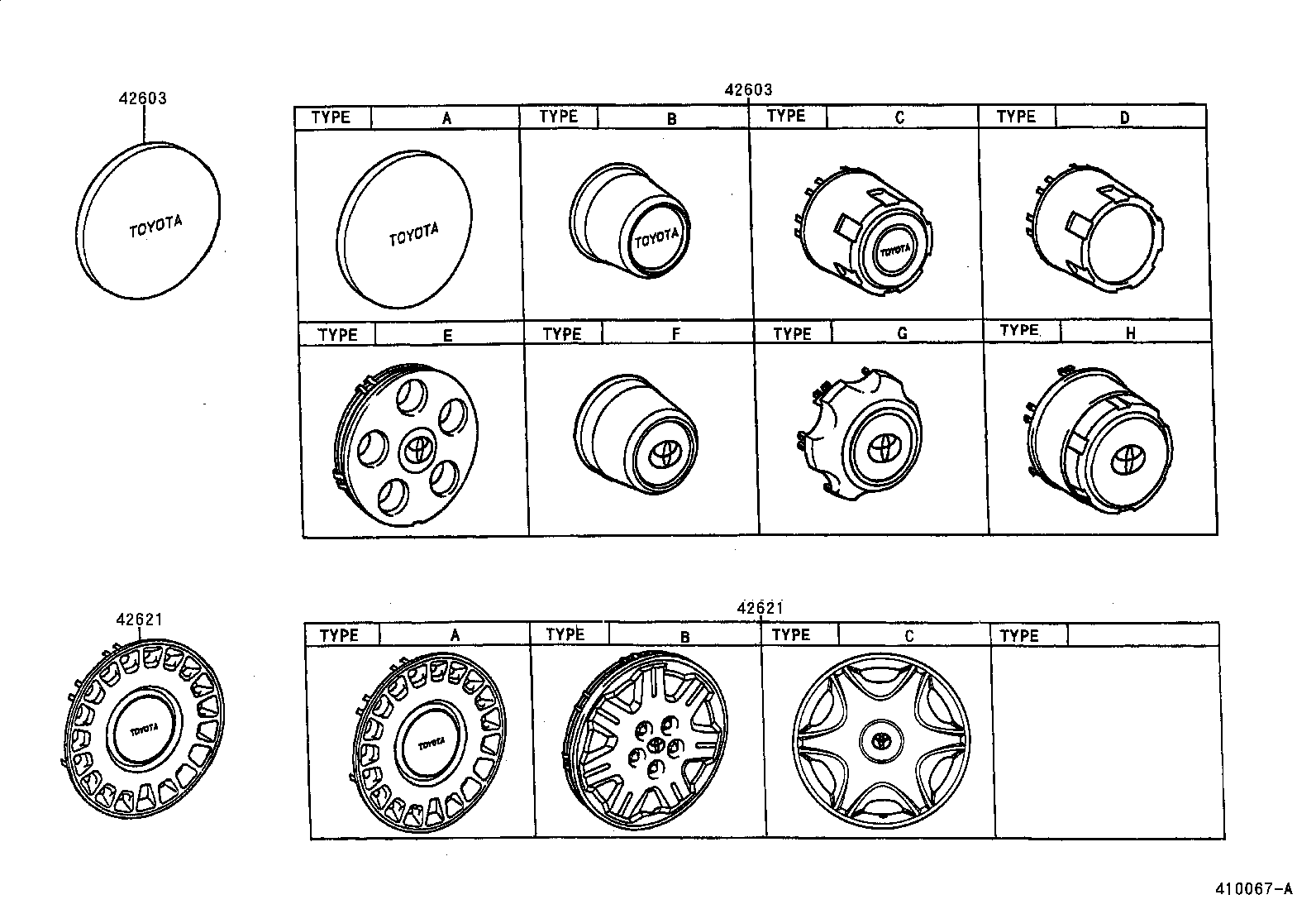 42603-26150 Ornament Sub-Assy,Wheel Hub Toyota | YoshiParts