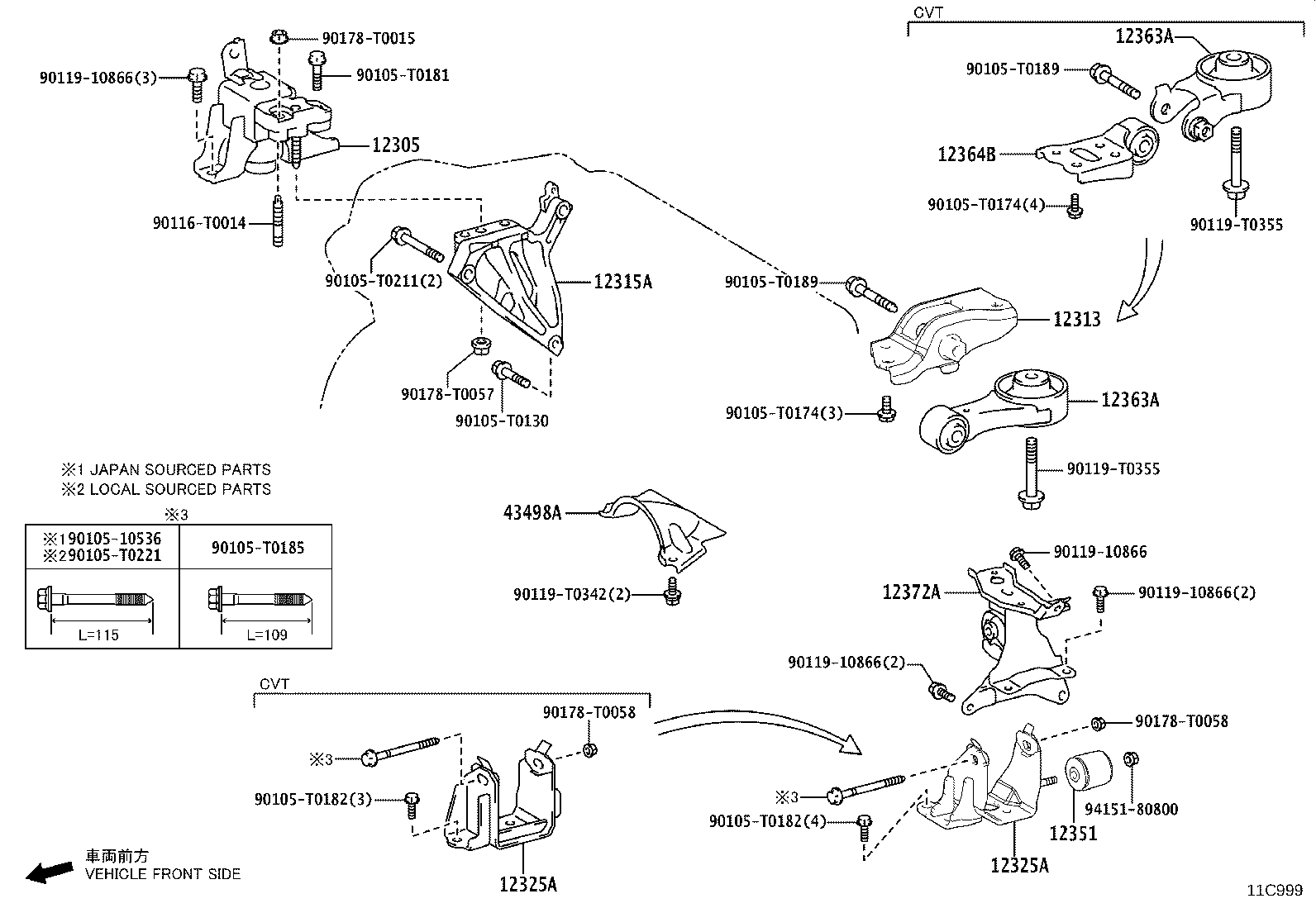 12372-0Y360 Insulator, Engine Mounting, Lh(For Transverse Engine ...
