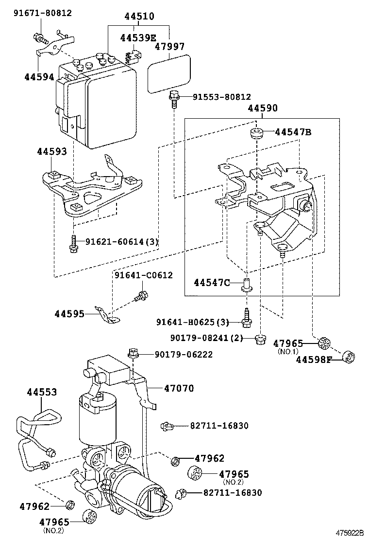 44050-50100 Actuator Assy, Brake W/Fluid Lexus | YoshiParts