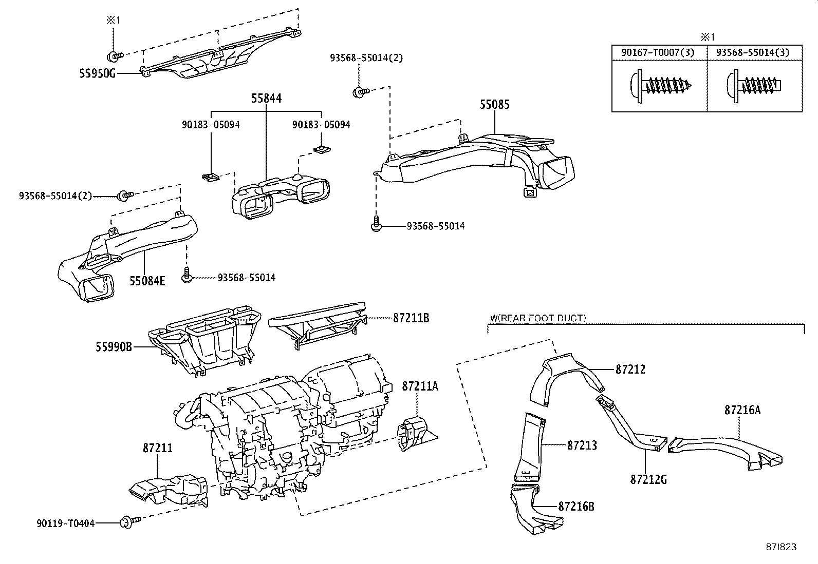 87213-KK010 Duct, Air, Rear No.2 Toyota | YoshiParts