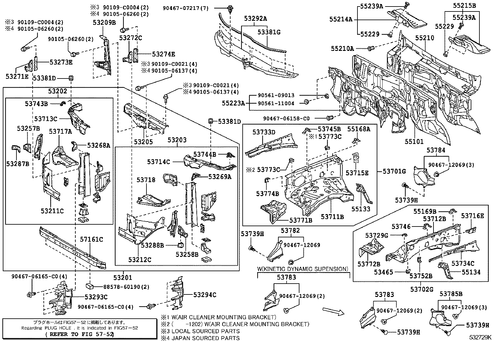 53293-60070 Deflector, Radiator Side, Rh Toyota | YoshiParts