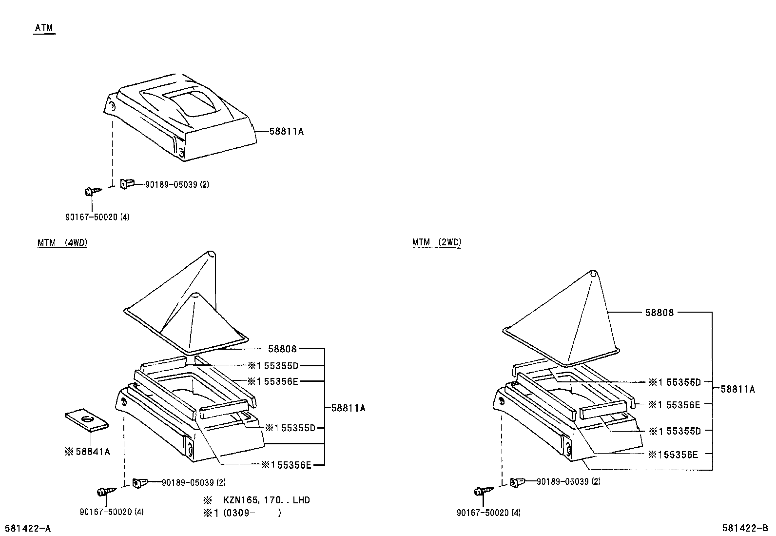 58808-35200-B0 Cover Sub-Assy, Shifting Hole Toyota | YoshiParts