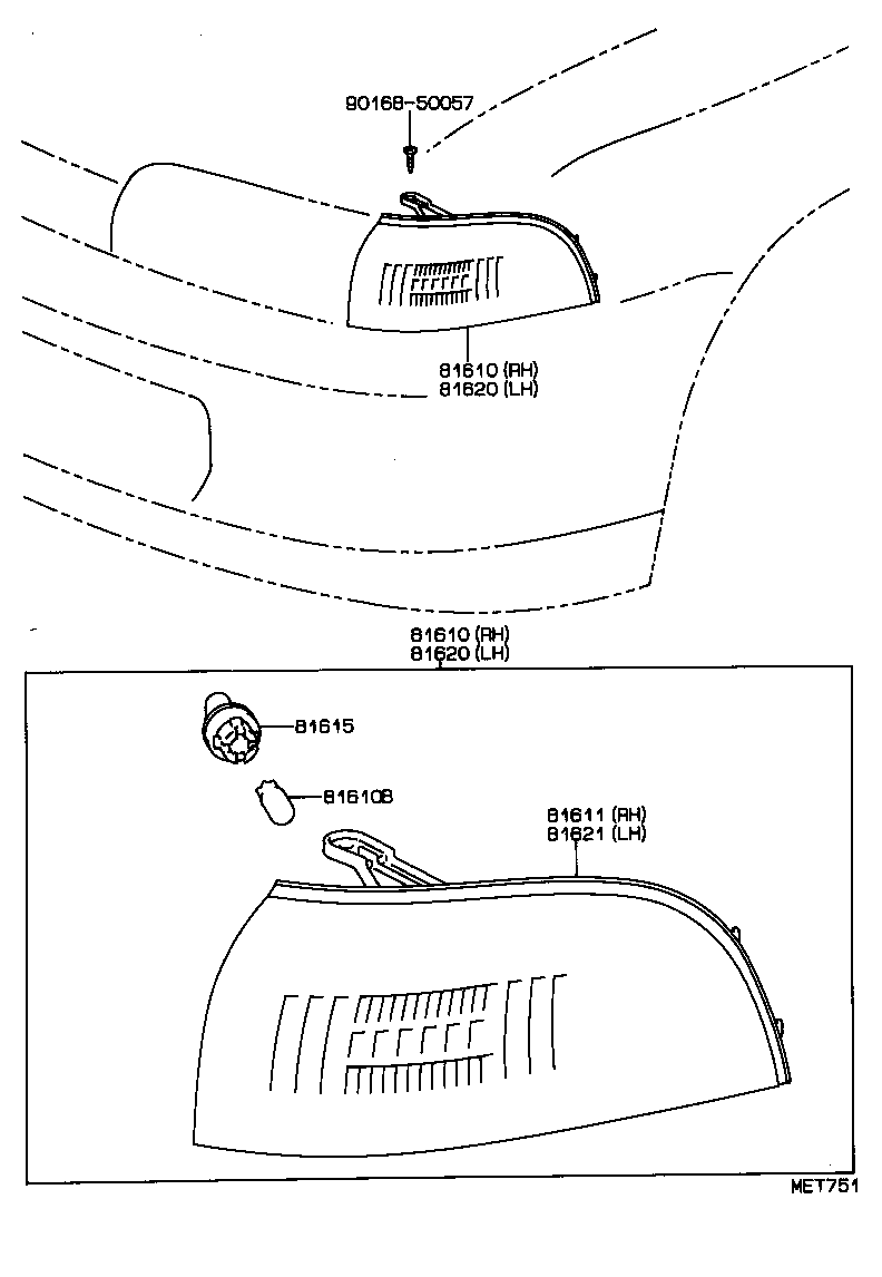 81610-12570 Lamp Assy, Parking & Clearance, Rh Toyota | YoshiParts