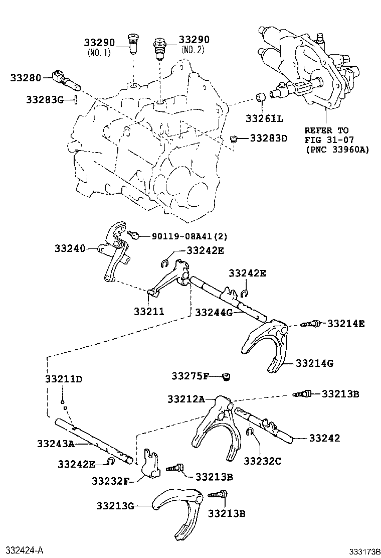 33212-10013 Fork, Gear Shift, No.1 Toyota | YoshiParts