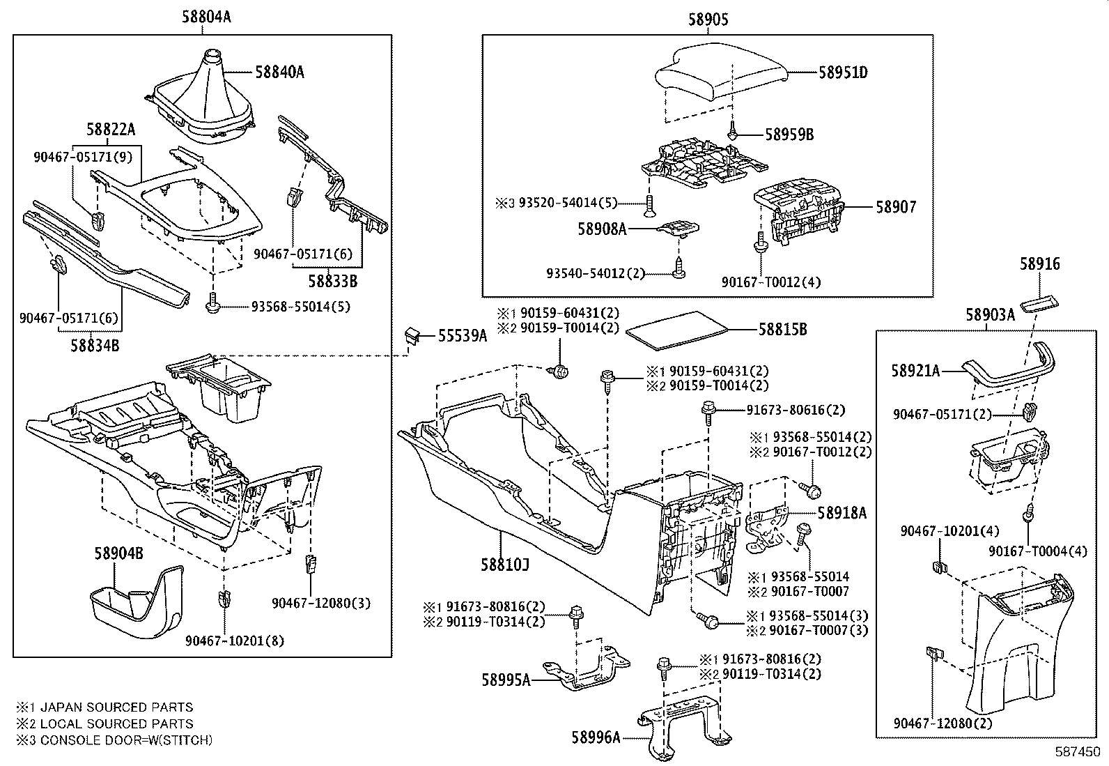 58996-KK020 Bracket, Console Box Mounting, No.2 Toyota | YoshiParts