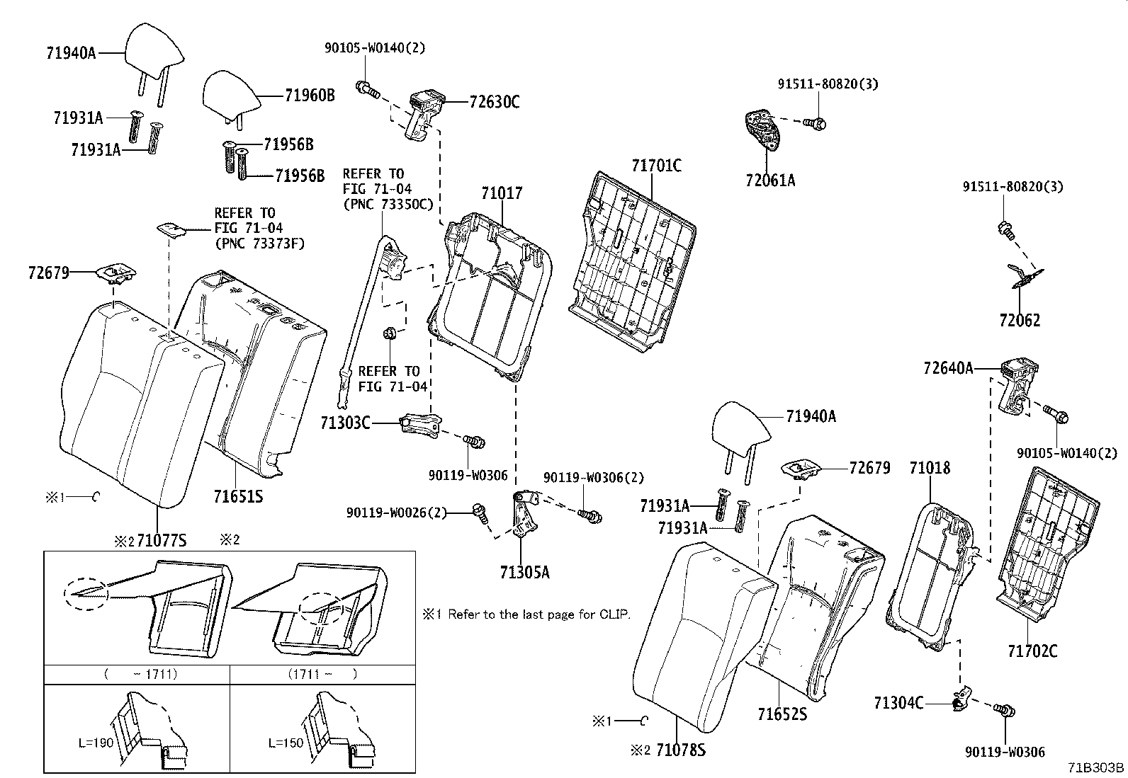 72630-F4010-C1 Lock Assy, Rear Seat Back, Rh Toyota | YoshiParts