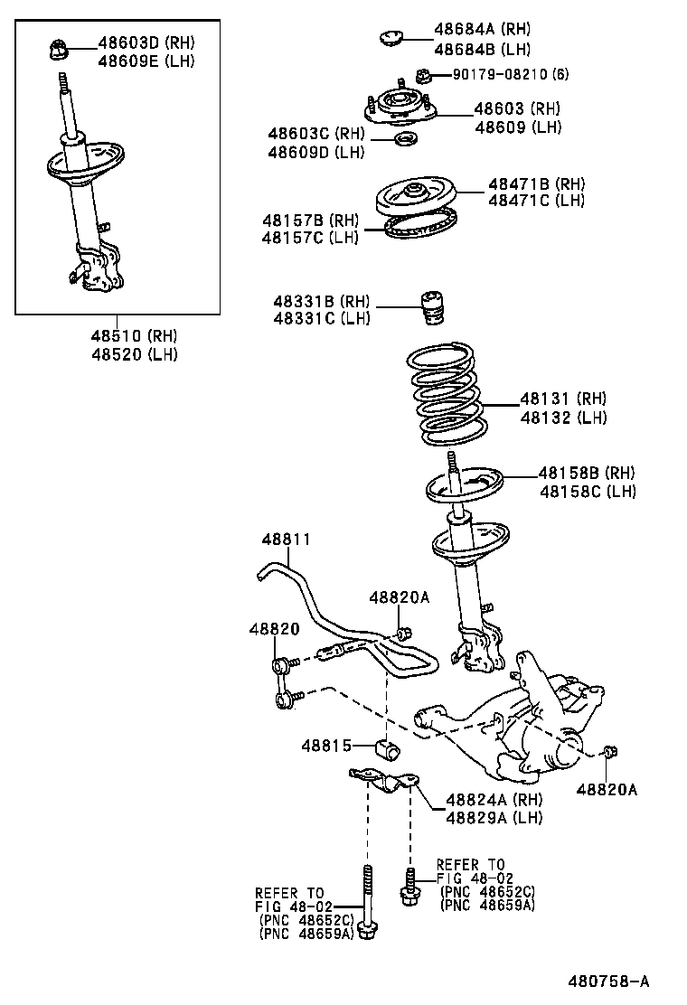 48609-12330 Support Sub-Assy, Front Suspension, Rh Toyota | YoshiParts