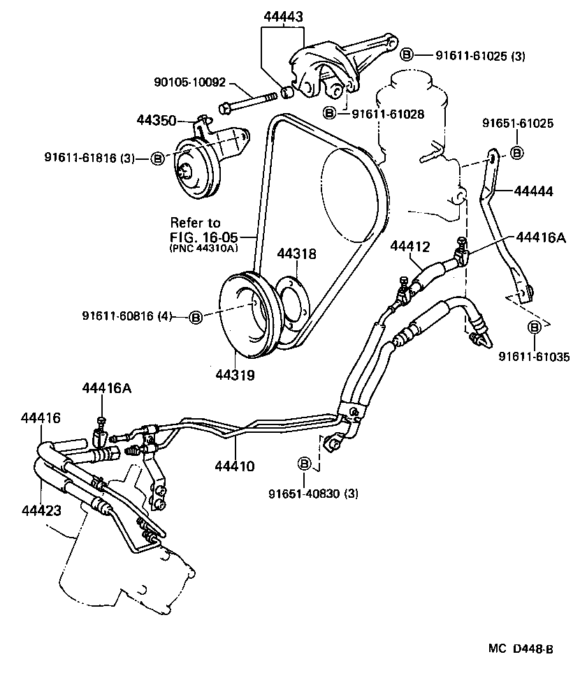 44443-28021 Bracket, Pump Toyota | YoshiParts