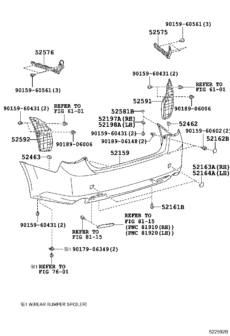 52162-53904 Plate, Rr Bumper, No.1 L/Color Toyota | YoshiParts