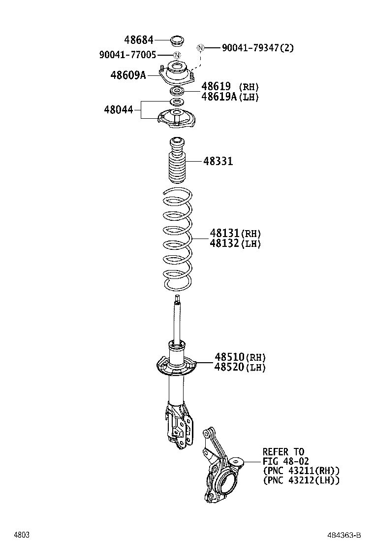 48609-B2060 Support Sub-Assy, Fr Suspension Toyota | YoshiParts