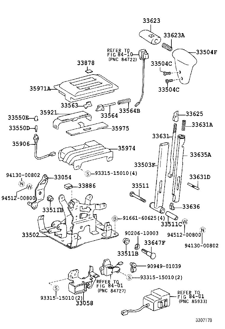 33623-20060-C0 Button, Shift Lever Knob Toyota | YoshiParts