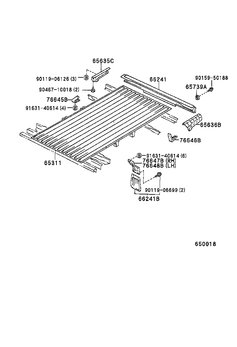 76645-89101 Bracket, Rear Body Mudguard, Rh Toyota | YoshiParts