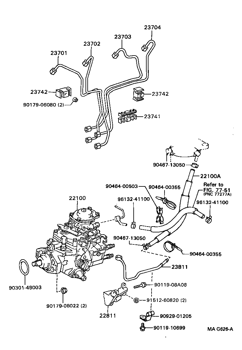 22811-67010 Stay, Injection Pump, No.1 Toyota | YoshiParts
