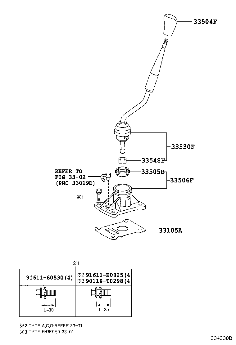 33504-22140-C0 Knob Sub-Assy, Shift Lever Toyota | YoshiParts