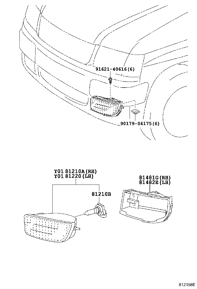 81482-52060 Bracket, Fog Lamp, Lh Toyota | YoshiParts