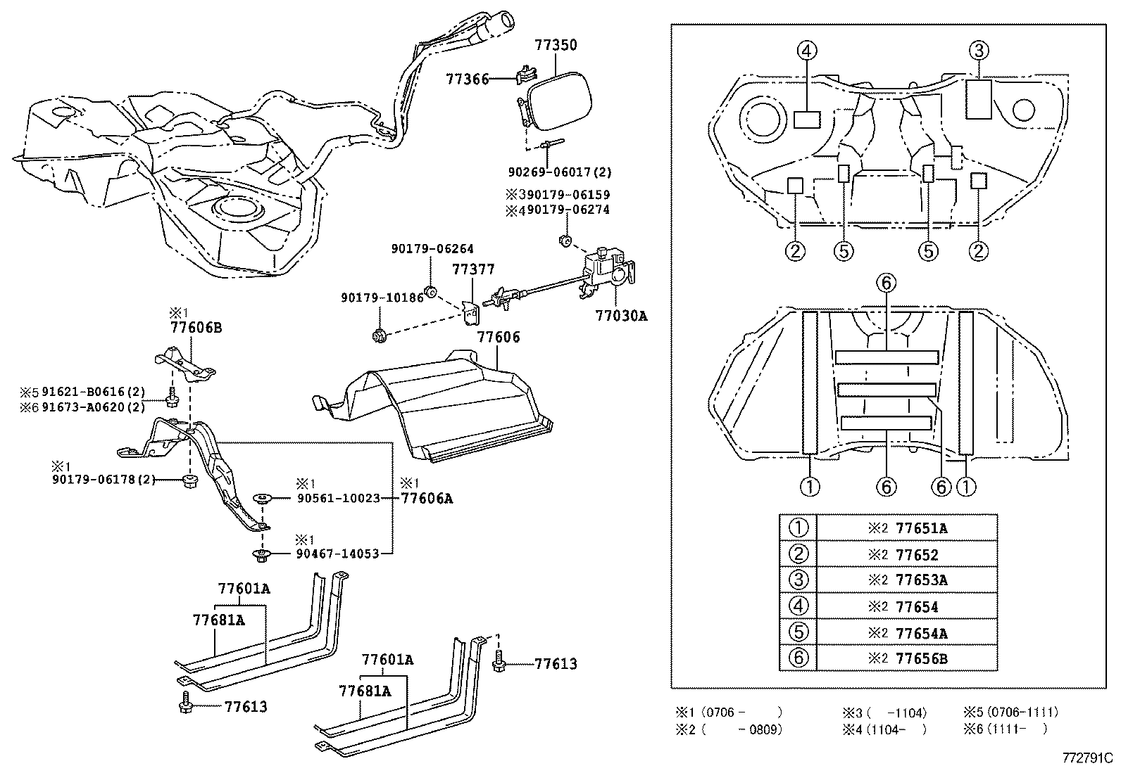 77601-50020 Band Sub-Assy, Fuel Tank, No.1 Lexus | YoshiParts