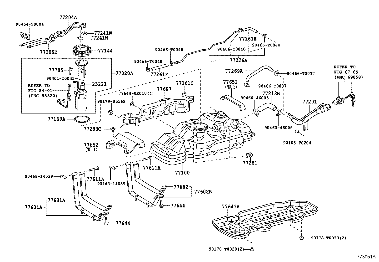 77020-0K010 Tube Assy, Fuel Suction W/Pump & Gage Toyota | YoshiParts