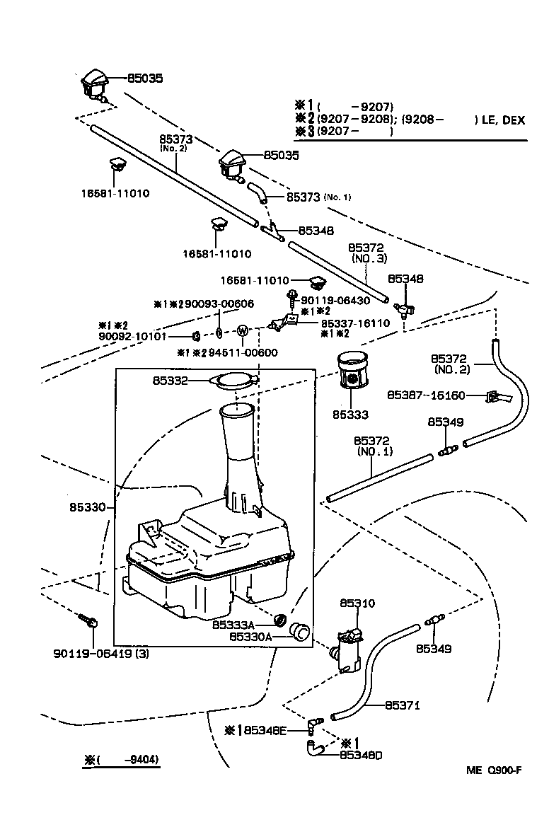 85316-10190 Cap, Windshield Washer Jar Toyota | YoshiParts