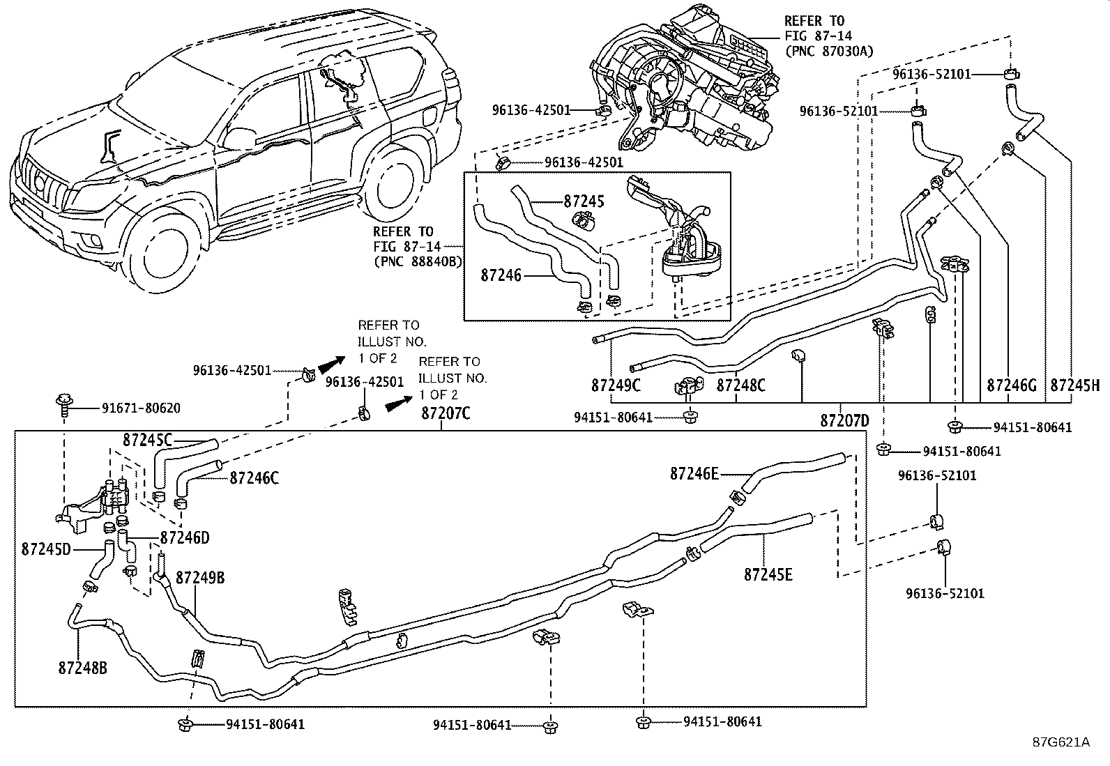 87245-60F00 Hose, Water Toyota | YoshiParts