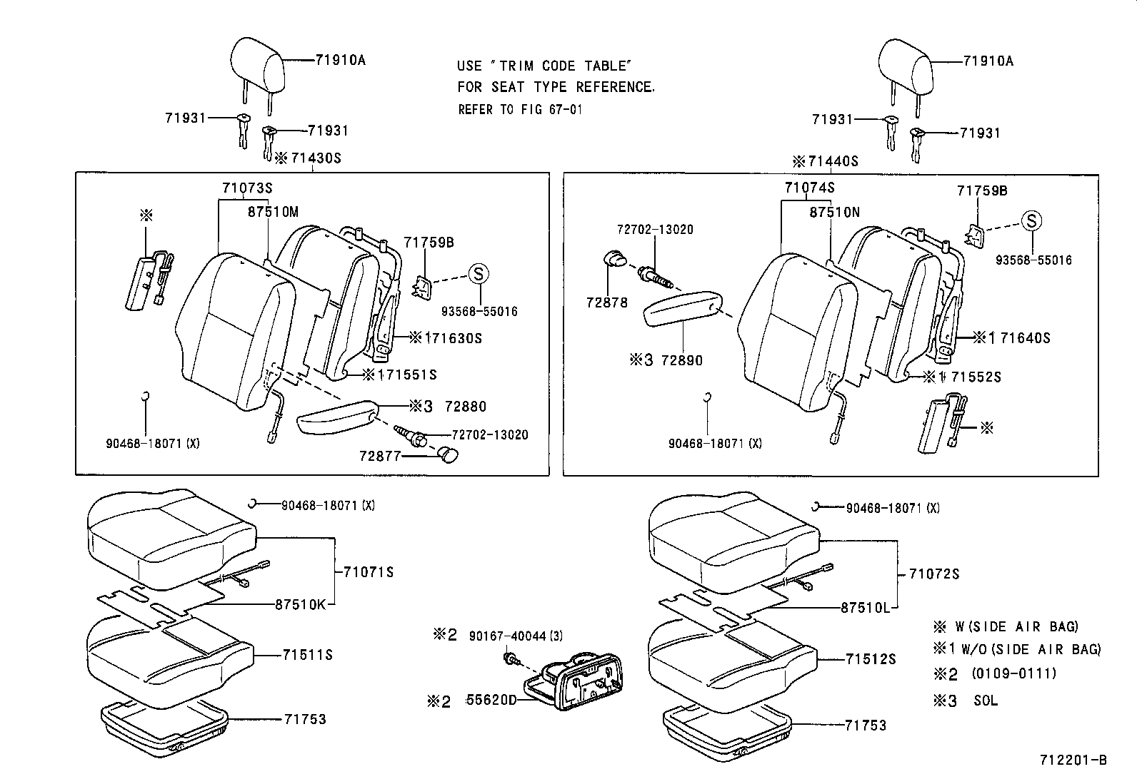 71072-1F060-B0 Cover, Front Seat Cushion, Lh(For Separate Type) Toyota ...