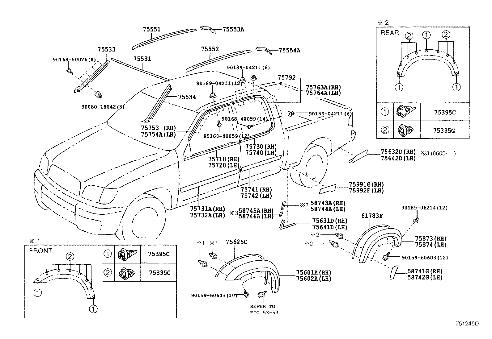 75533-0C030 Moulding, Windshield, Outside Rh Toyota | YoshiParts