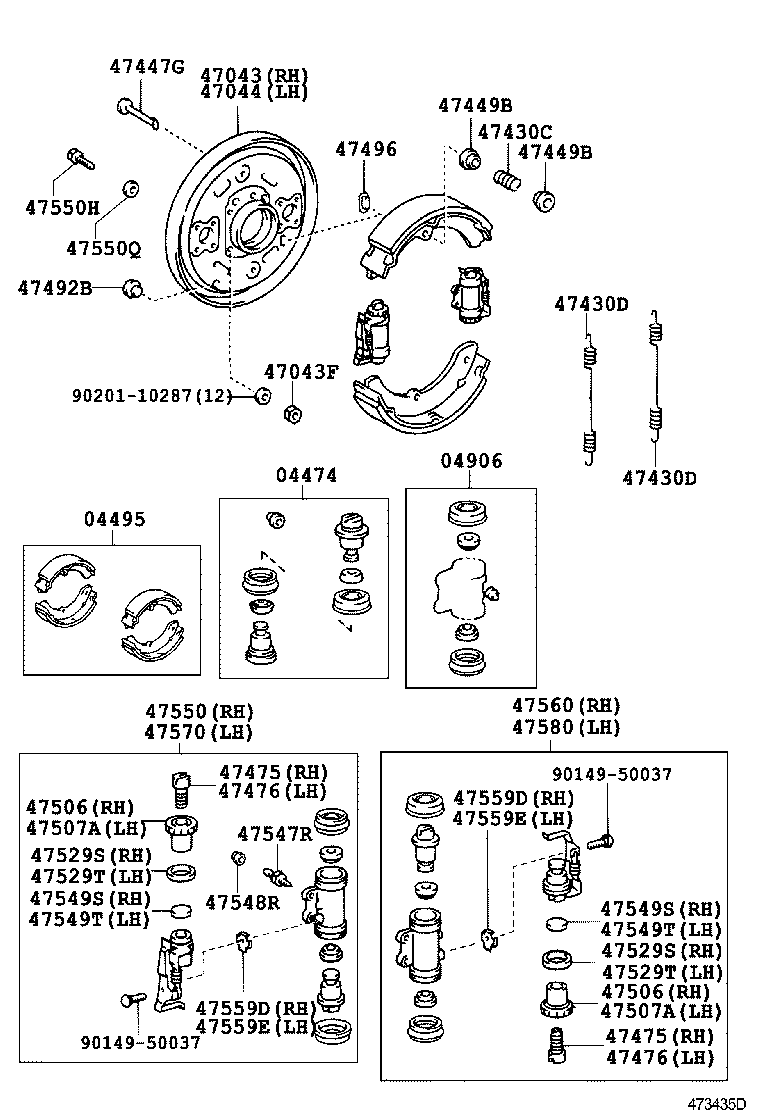 47550-37101 Cylinder Assy, Rear Wheel Brake(For Rh, Front Or Upper ...
