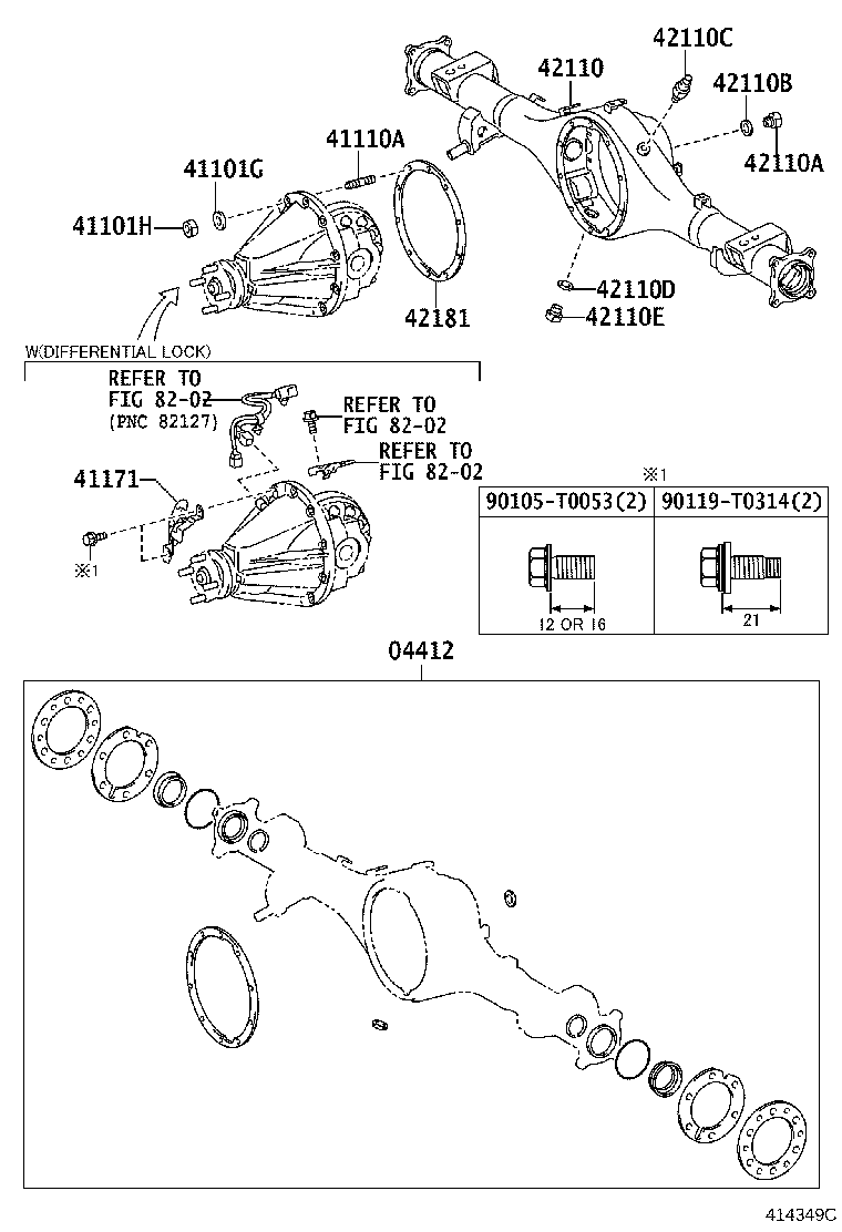 42110-KK110 Housing Assy, Rear Axle Toyota | YoshiParts