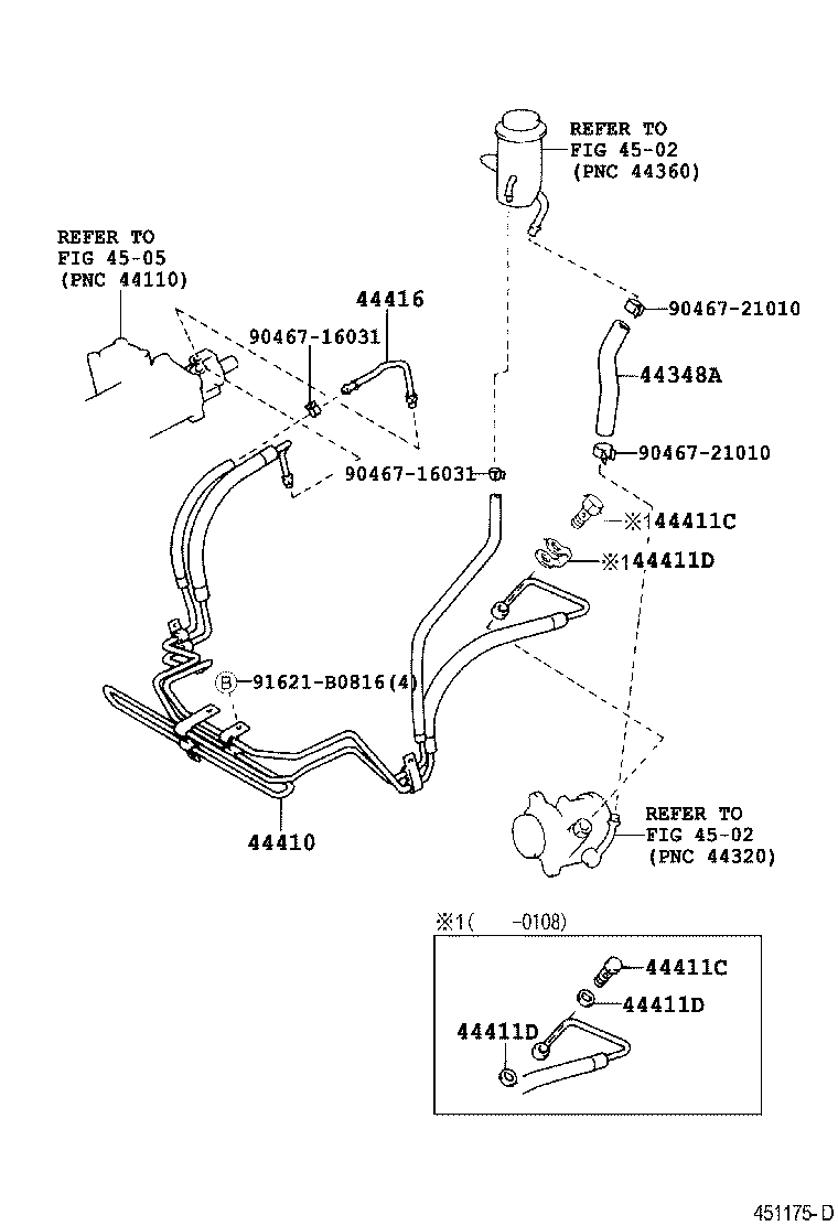 44416-60350 Tube, Return(For Steering Gear Outlet) Toyota | YoshiParts