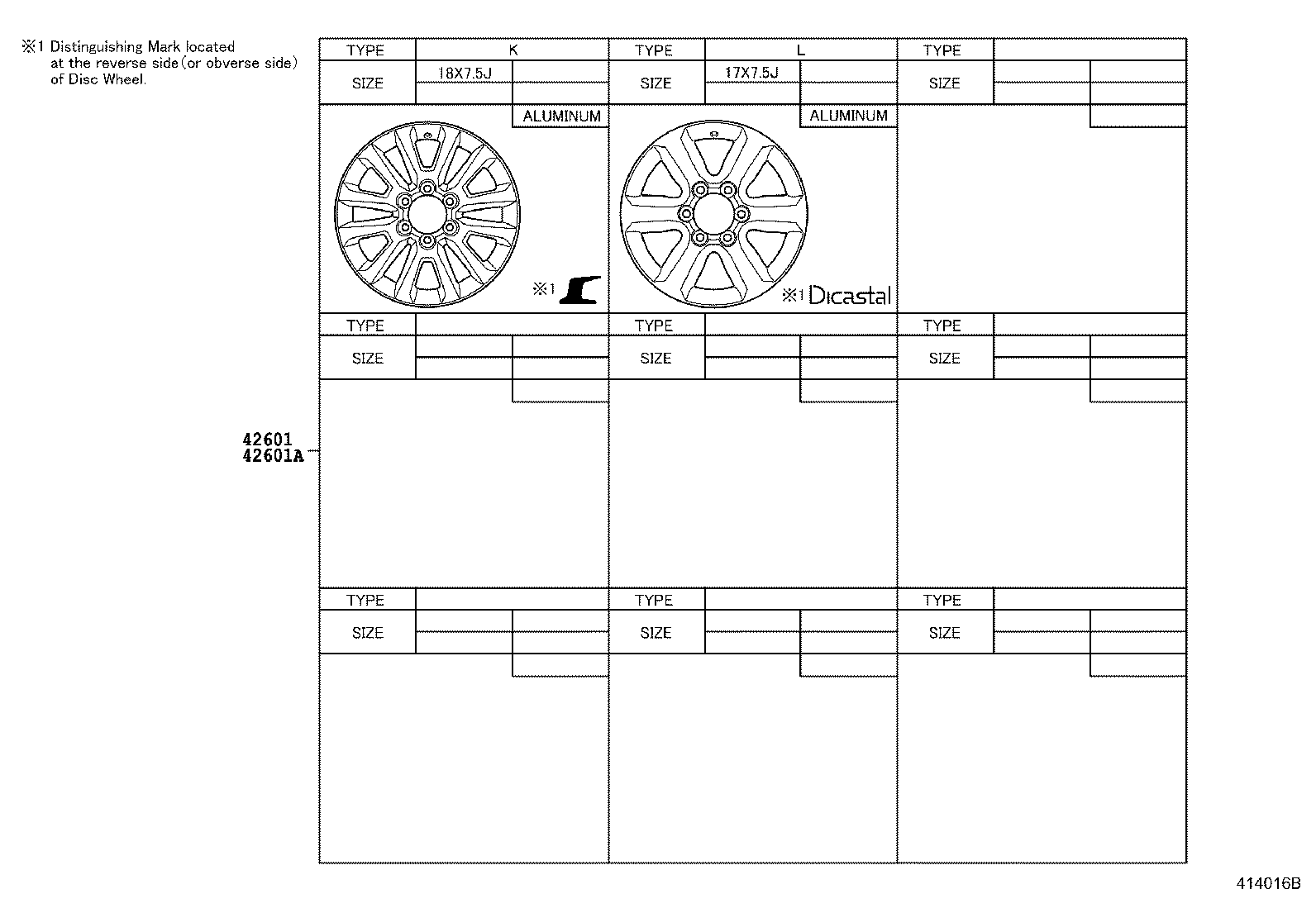 42611-60C00 Wheel, Disc Toyota | YoshiParts