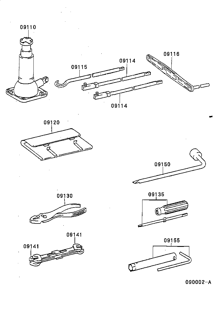 09115-28030 Rod, Jack Handle Toyota | YoshiParts