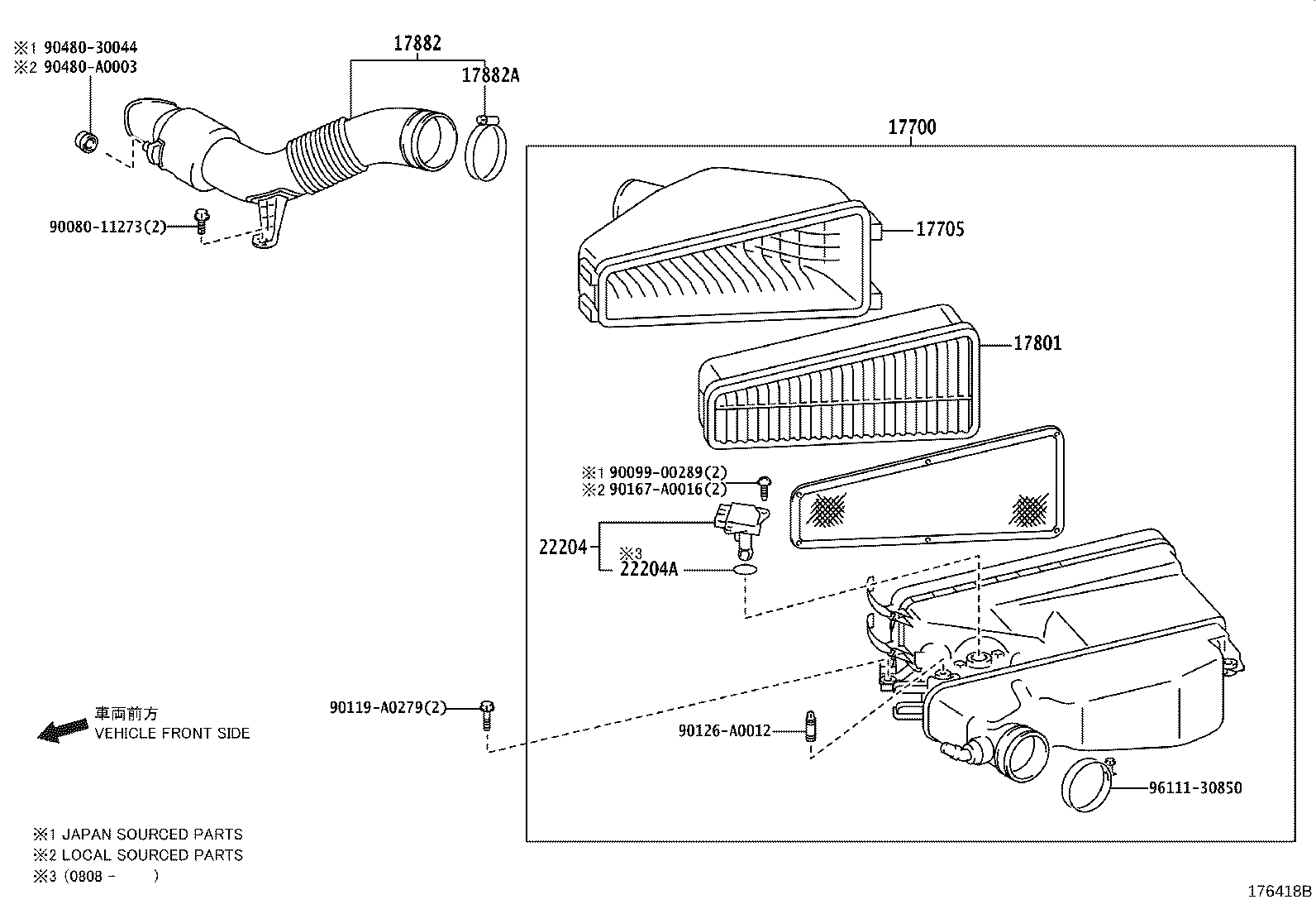 17705-0P010 Cap Sub-Assy, Air Cleaner Toyota | YoshiParts