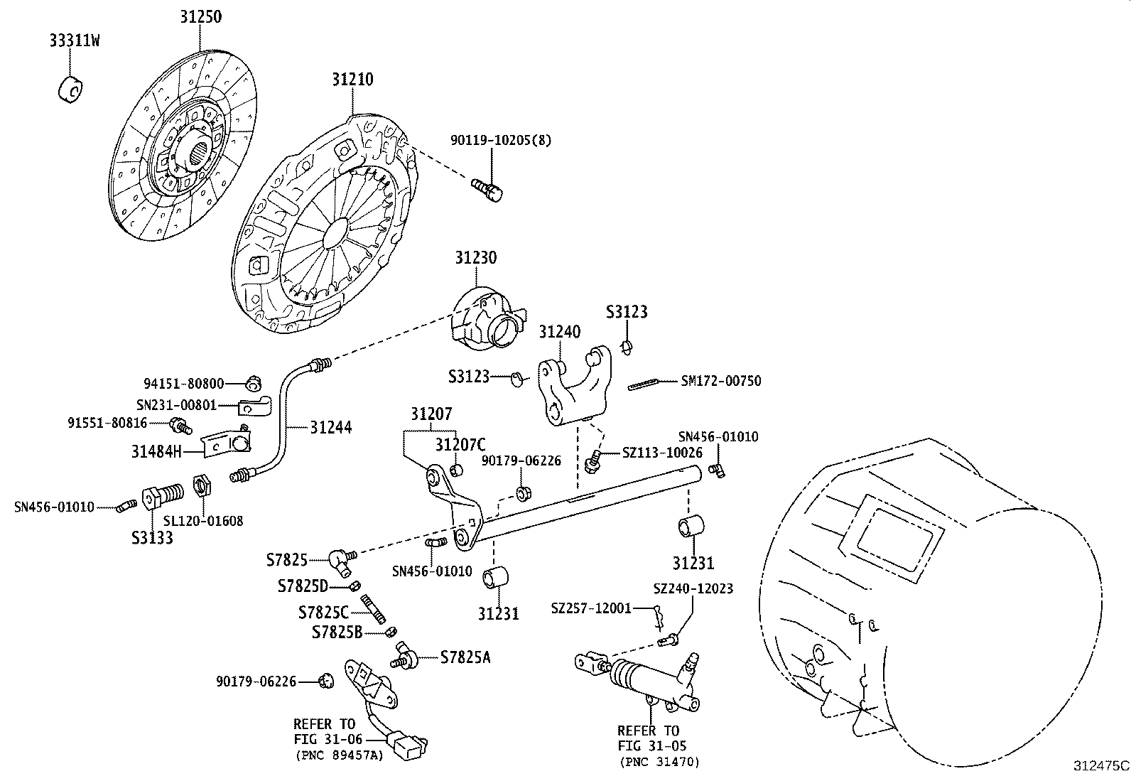 31240-E0031 Fork Assy, Clutch Release Toyota | YoshiParts