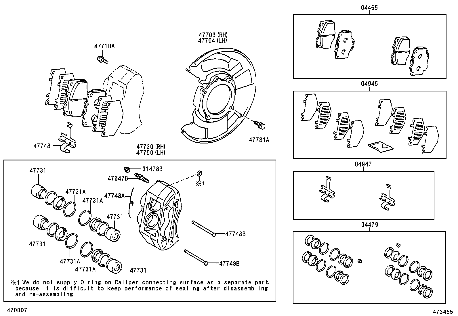 04479-35040 Cylinder Kit, Disc Brake, Fr Toyota | YoshiParts