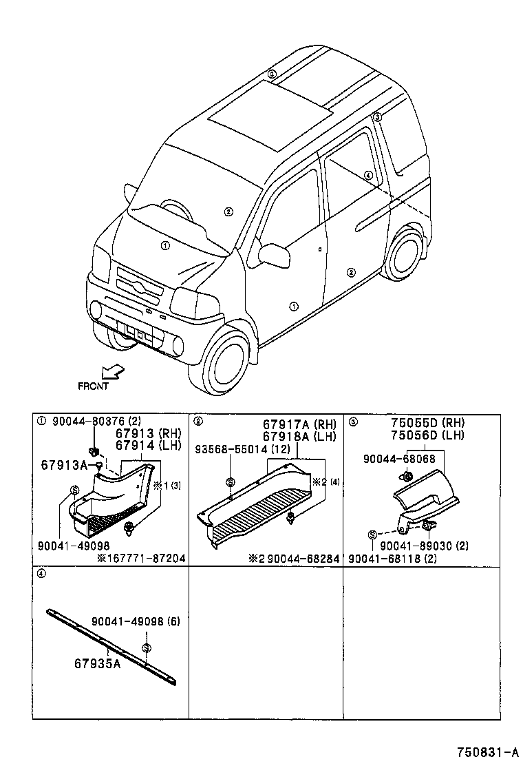90041-89030 Clip Toyota | YoshiParts