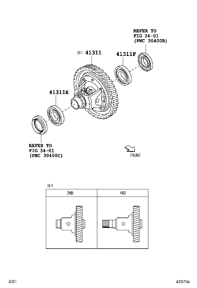 41310-B2220 Case, Front Differential Toyota | YoshiParts