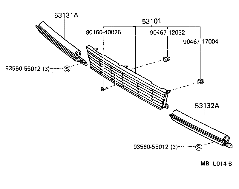93560-55012 Screw, Tapping Toyota | YoshiParts