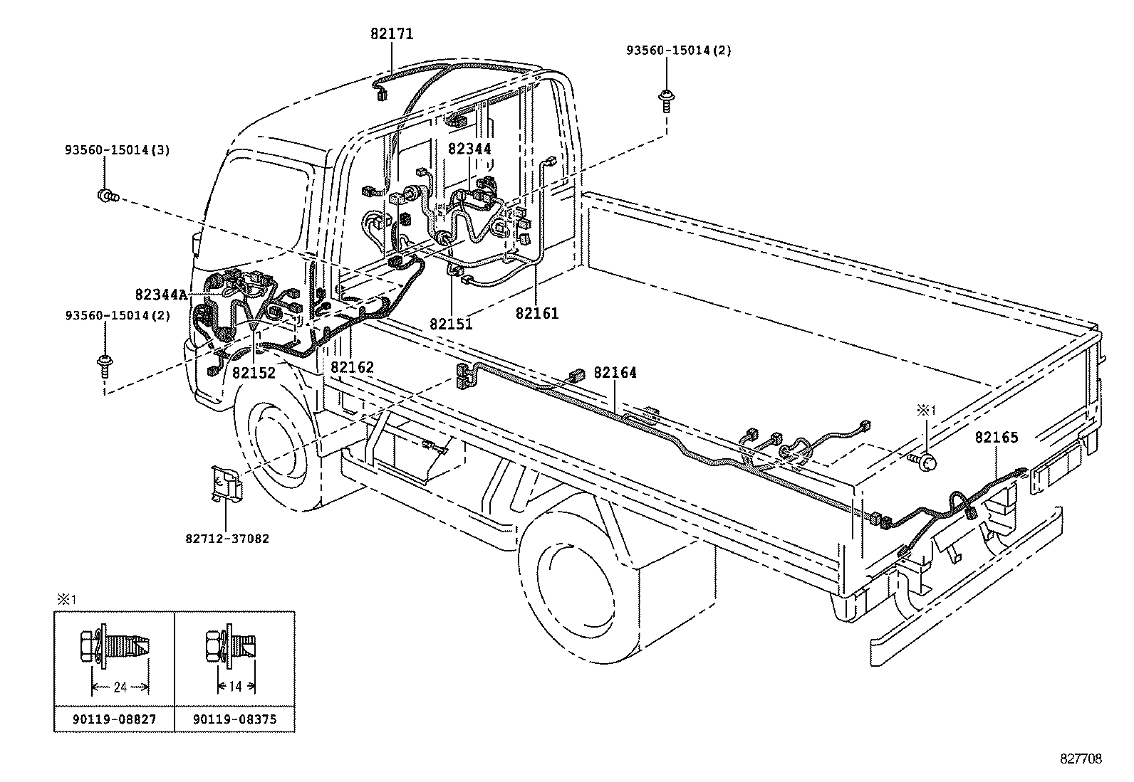 82164-37T20 Wire, Frame Toyota | YoshiParts