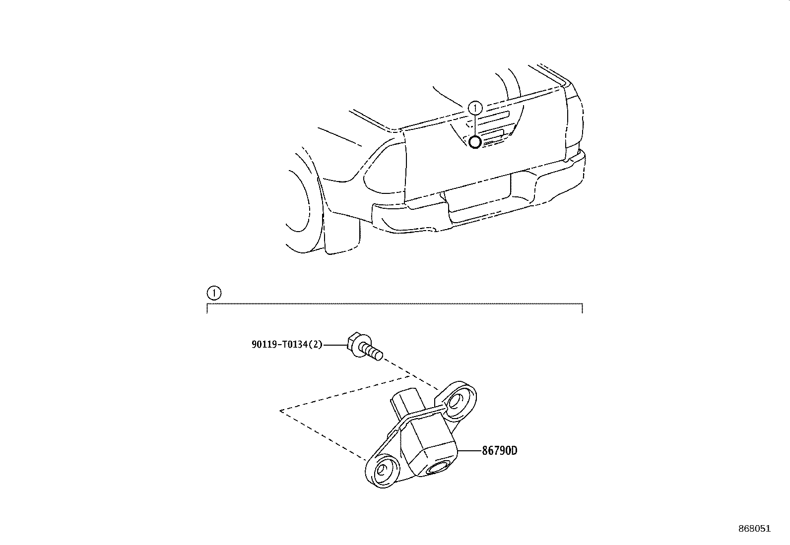 86790-0K050 Camera Assy, Television, Rr Toyota | YoshiParts