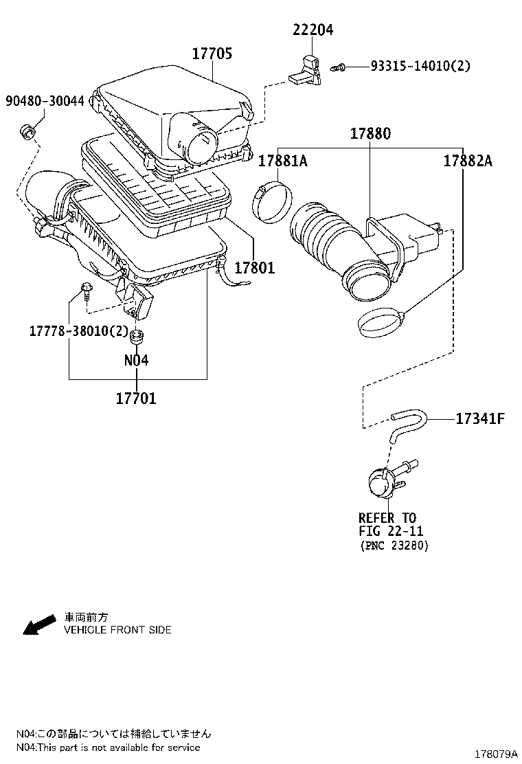17705-0S010 Cap Sub-Assy, Air Cleaner Toyota | YoshiParts