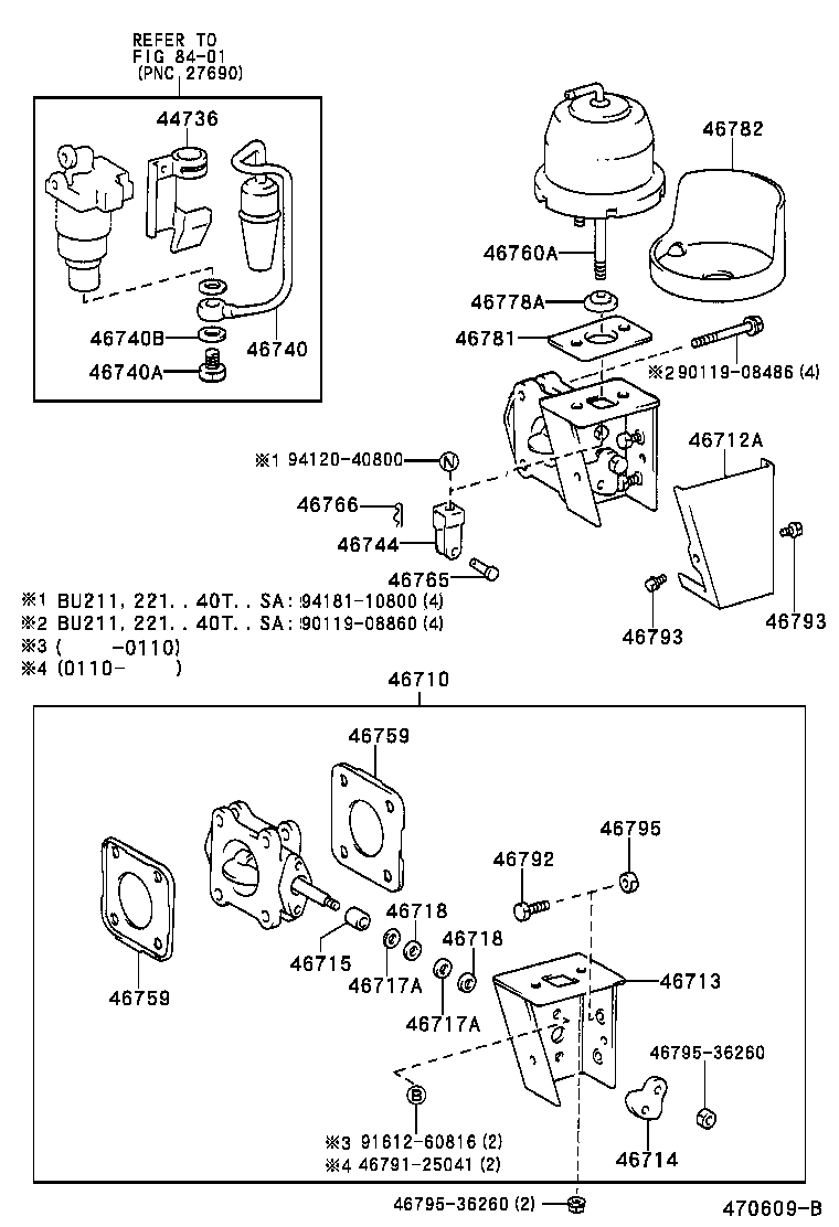 46760-36093 Cylinder Assy,Exhast Retarder Vacum Toyota | YoshiParts