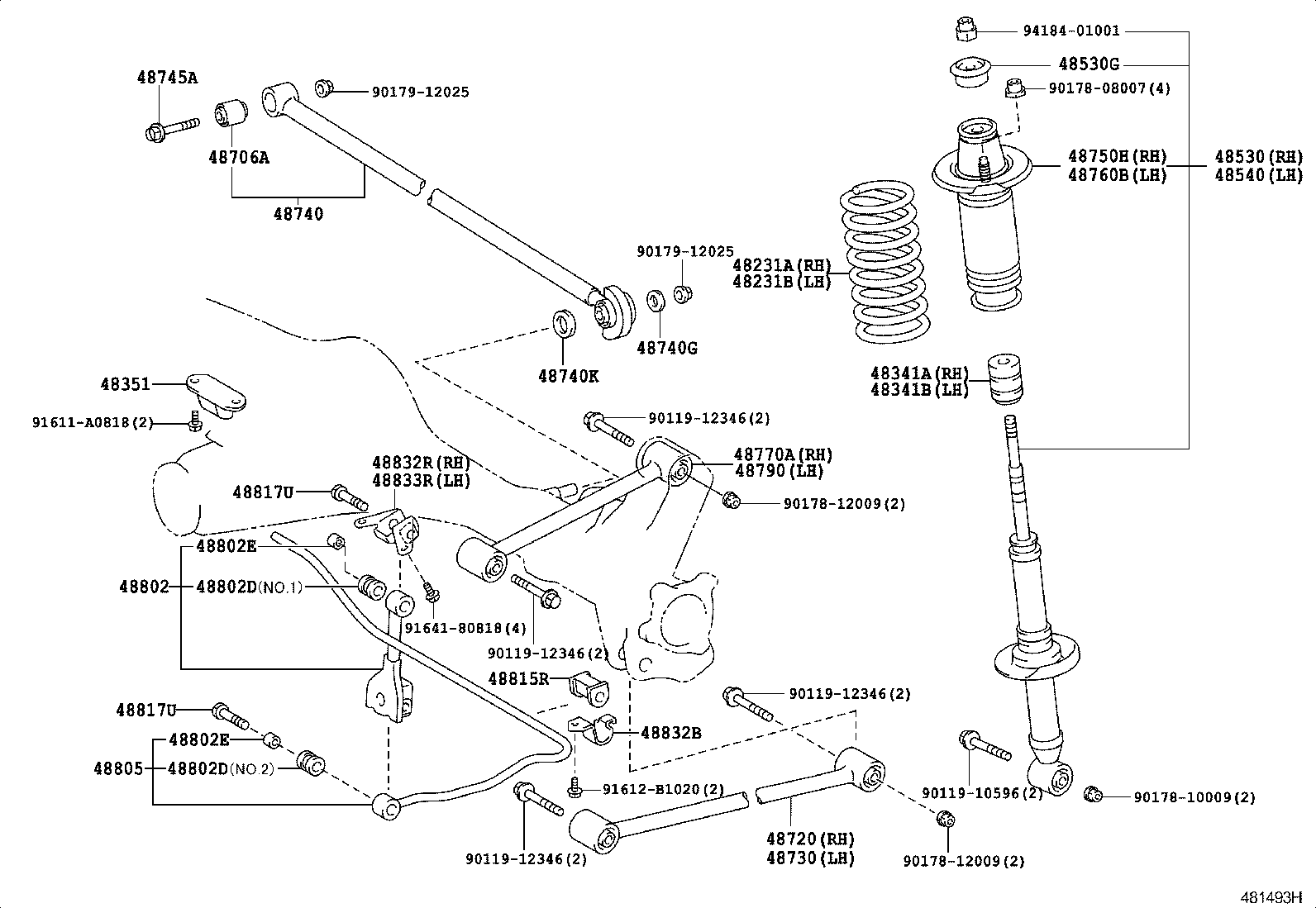 48341-52030 Bumper, Rr Spring Toyota | YoshiParts