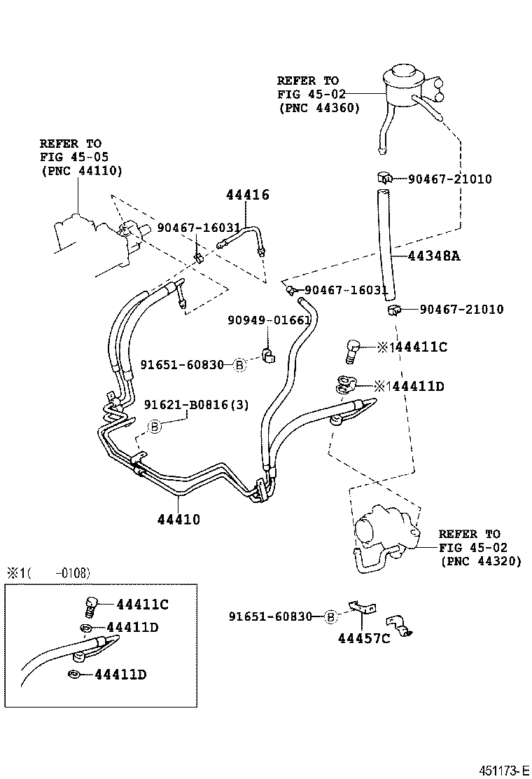 44416-60350 Tube, Return(For Steering Gear Outlet) Toyota | YoshiParts