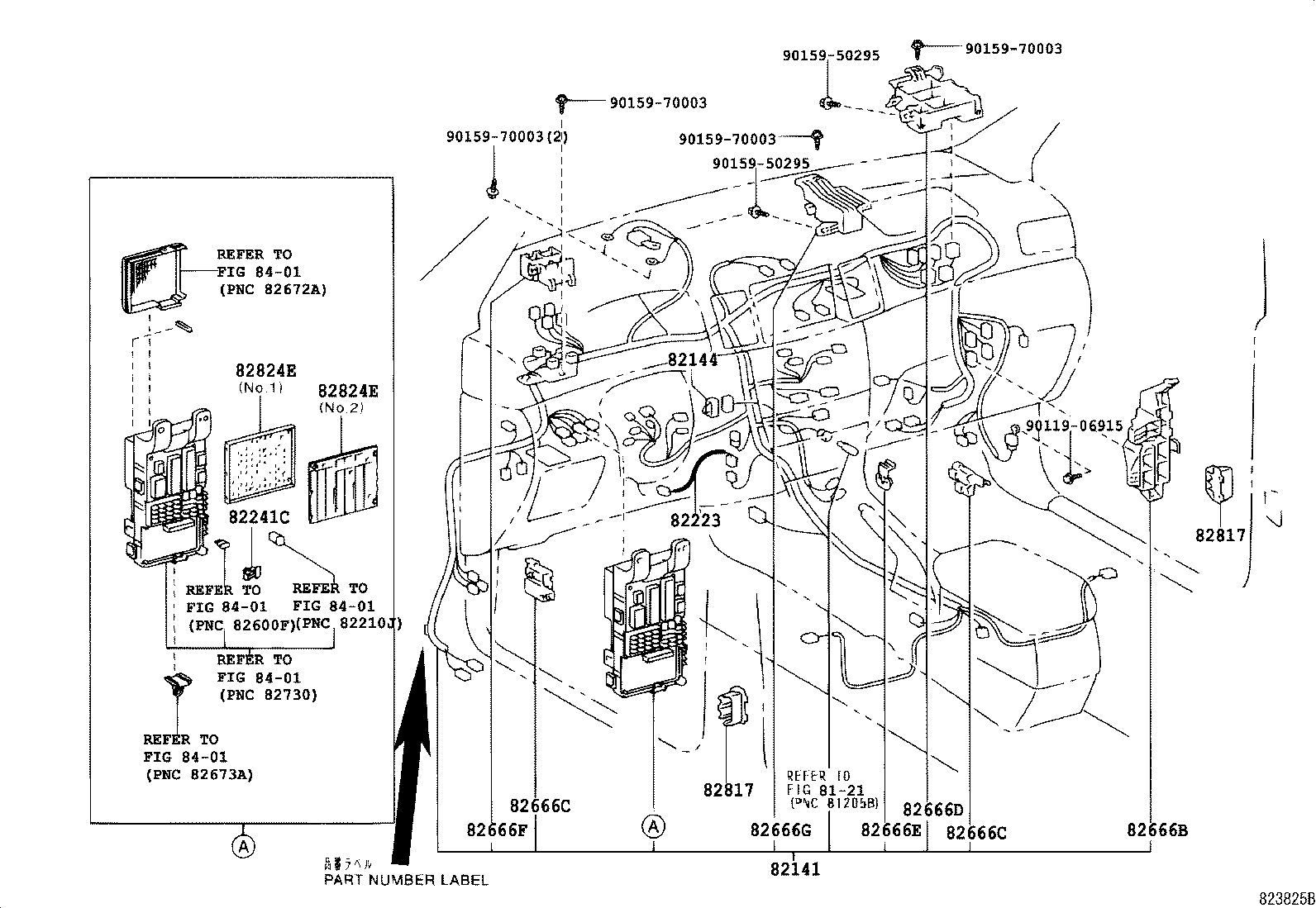 82141-1T560 Wire, Instrument Panel Toyota | YoshiParts