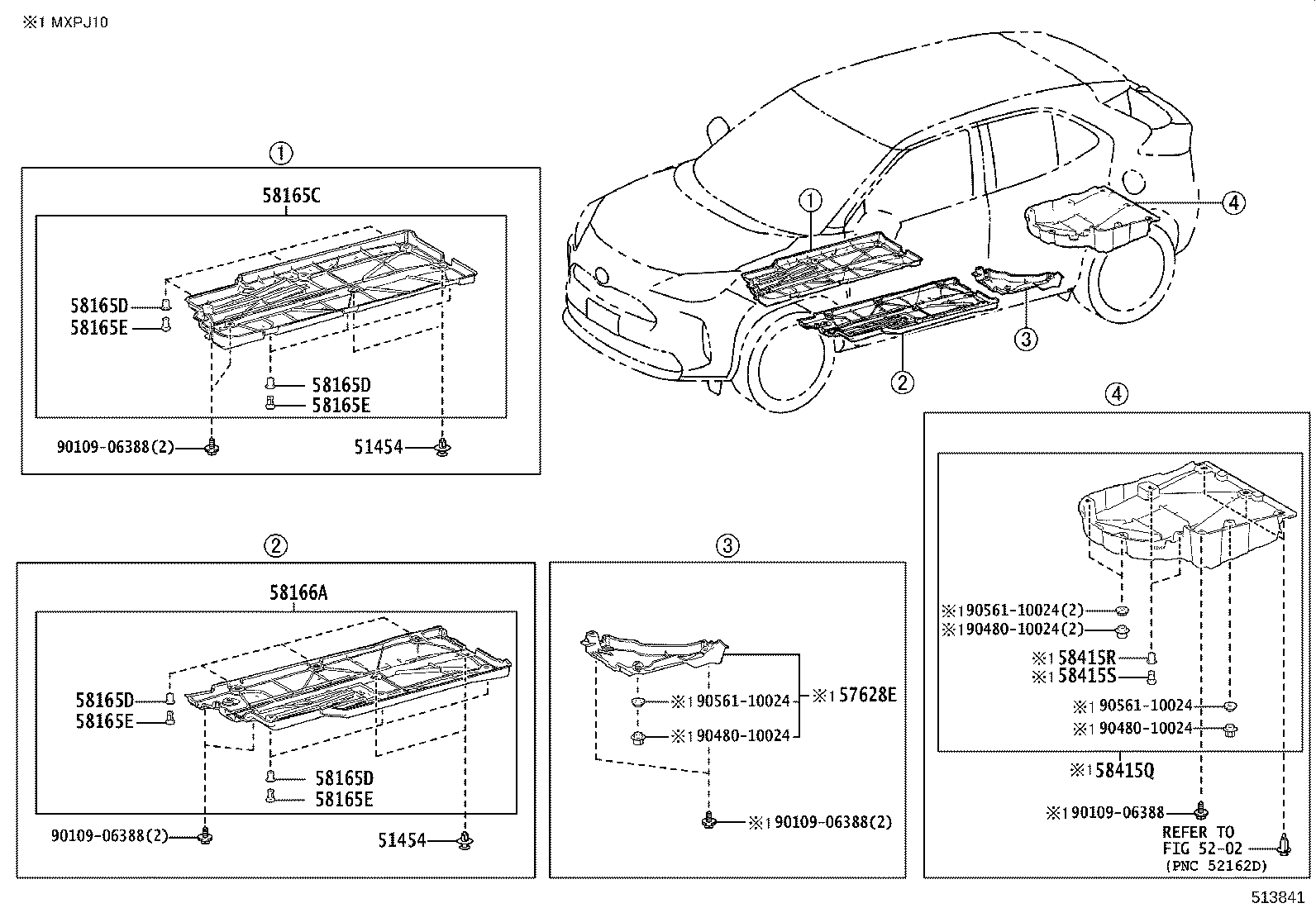58165-K0020 Cover, Fr Floor, Rh Toyota | YoshiParts