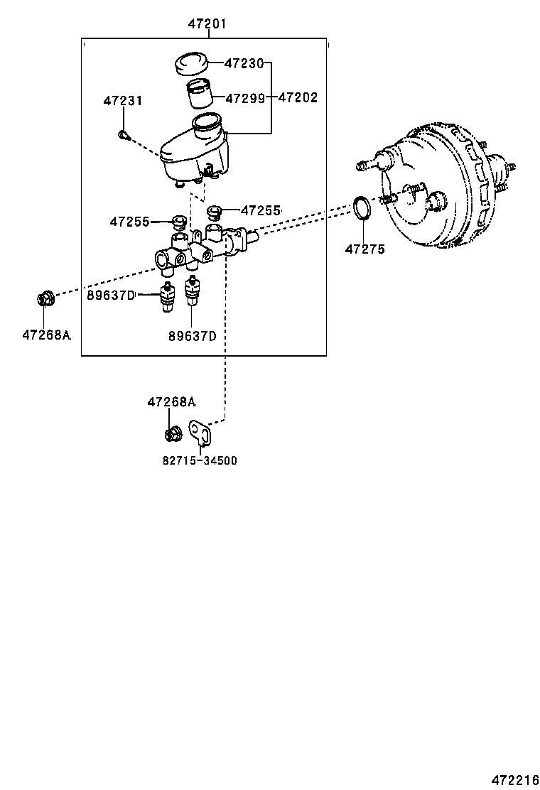 47201-0C041 Cylinder Sub-Assy, Brake Master Toyota | YoshiParts
